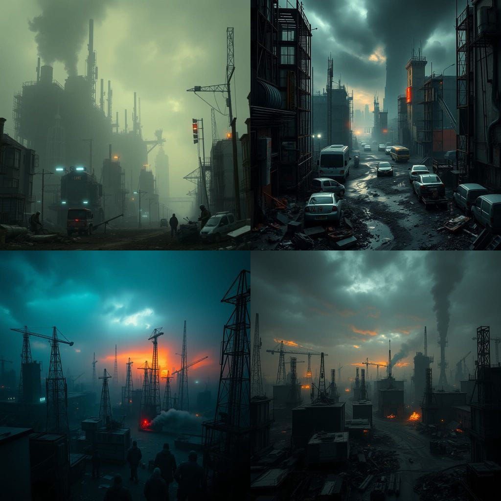 A apocalyptic dystopia - Gritty Post-Apocalyptic Wasteland