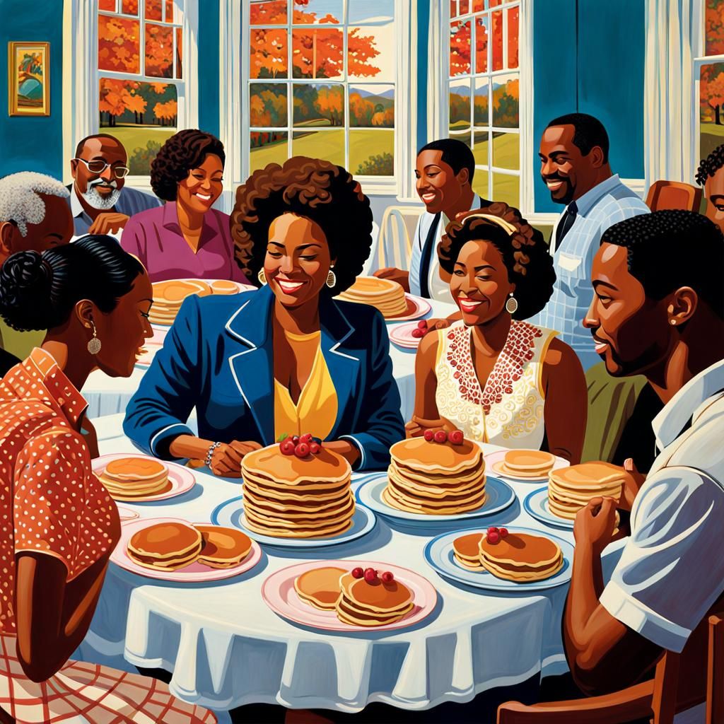 Shrove Tuesday pancake supper - AI Generated Artwork - NightCafe Creator