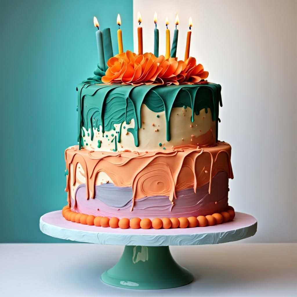 happy birthday cake - AI Generated Artwork - NightCafe Creator