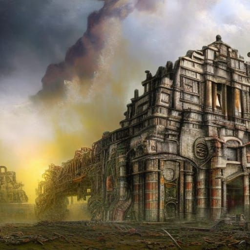 Ruins of Aztec Machine Factory : r/nightcafe