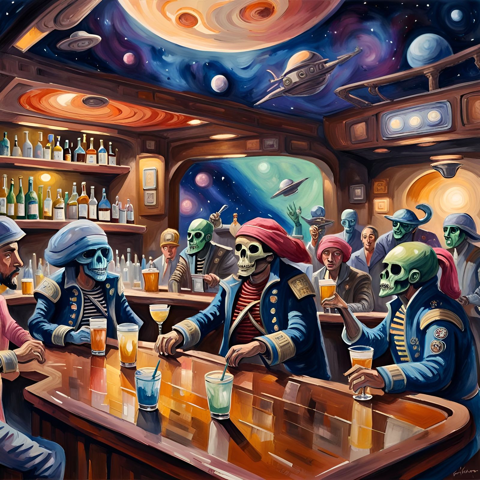 Space Pub! - AI Generated Artwork - NightCafe Creator