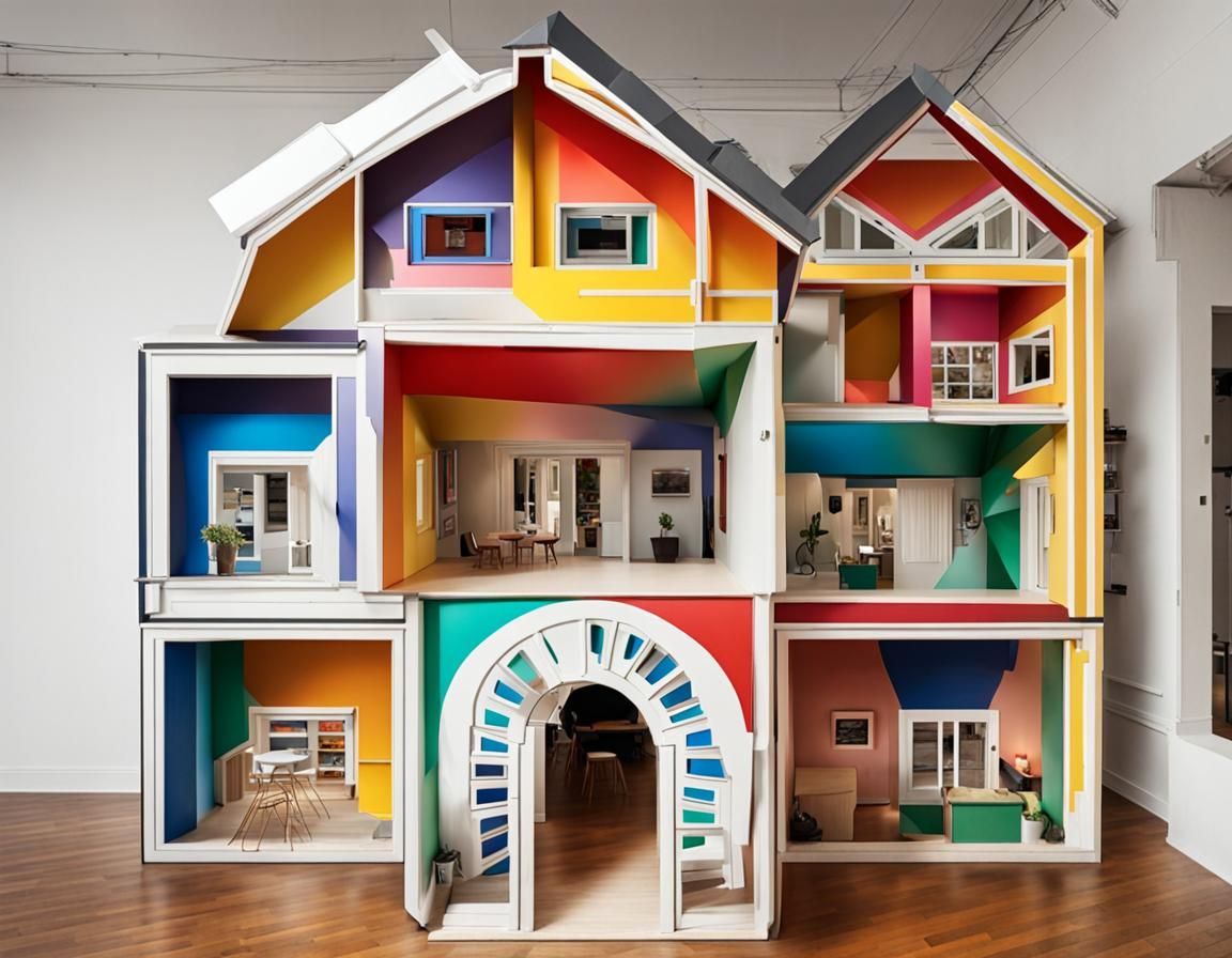 Tiny House - Vibrant Anamorphic Pilchard Box House