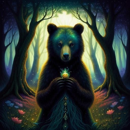 magic bear - AI Generated Artwork - NightCafe Creator