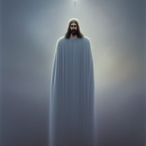 "Jesus Christ as an Alien from another planet" by Zdzisław Beksiński ...