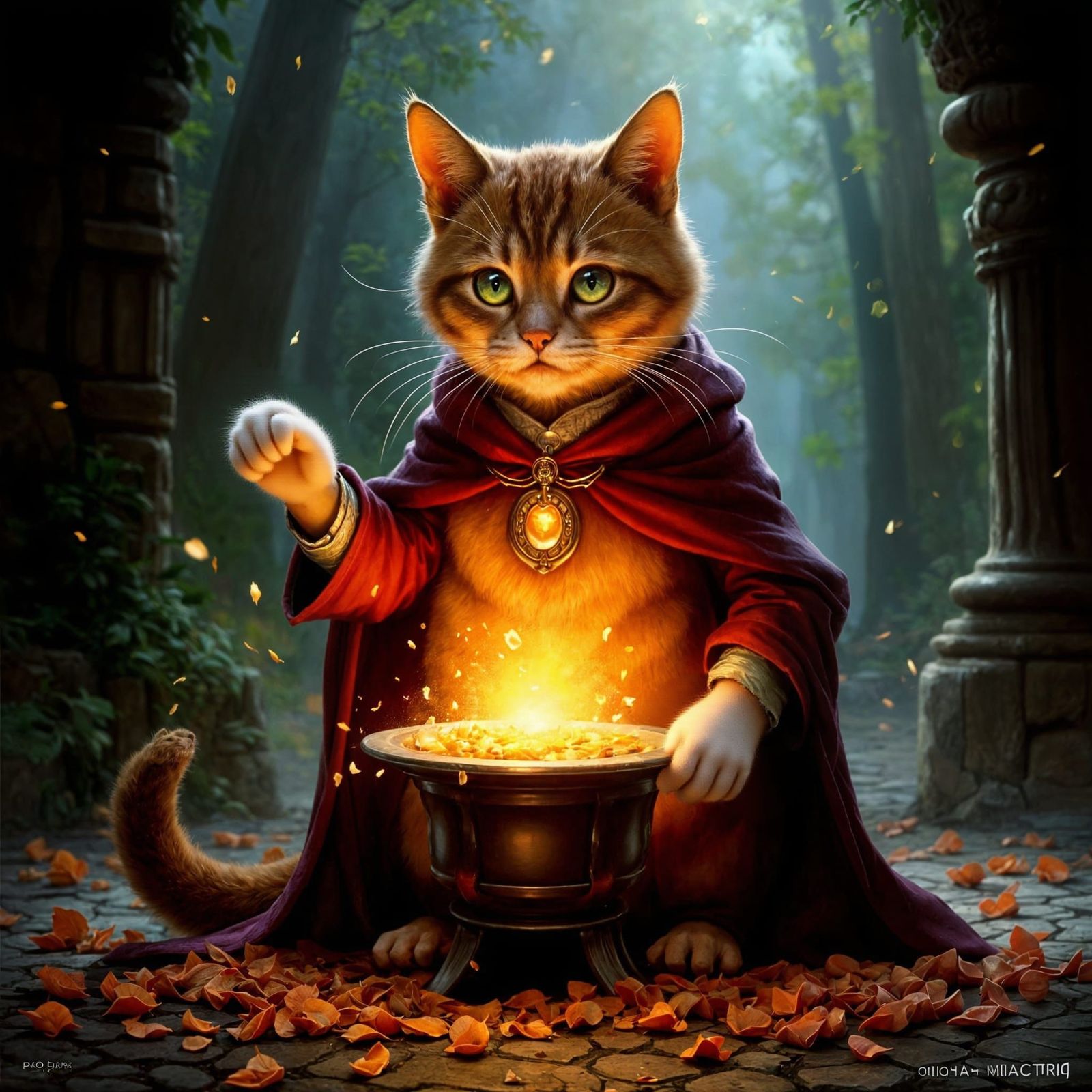 🐈‍⬛🦊🎩🐰🐇 cat magician by pino daeni