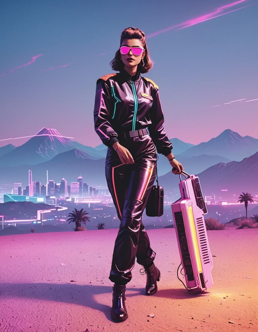 synthwave neon retro - AI Generated Artwork - NightCafe Creator