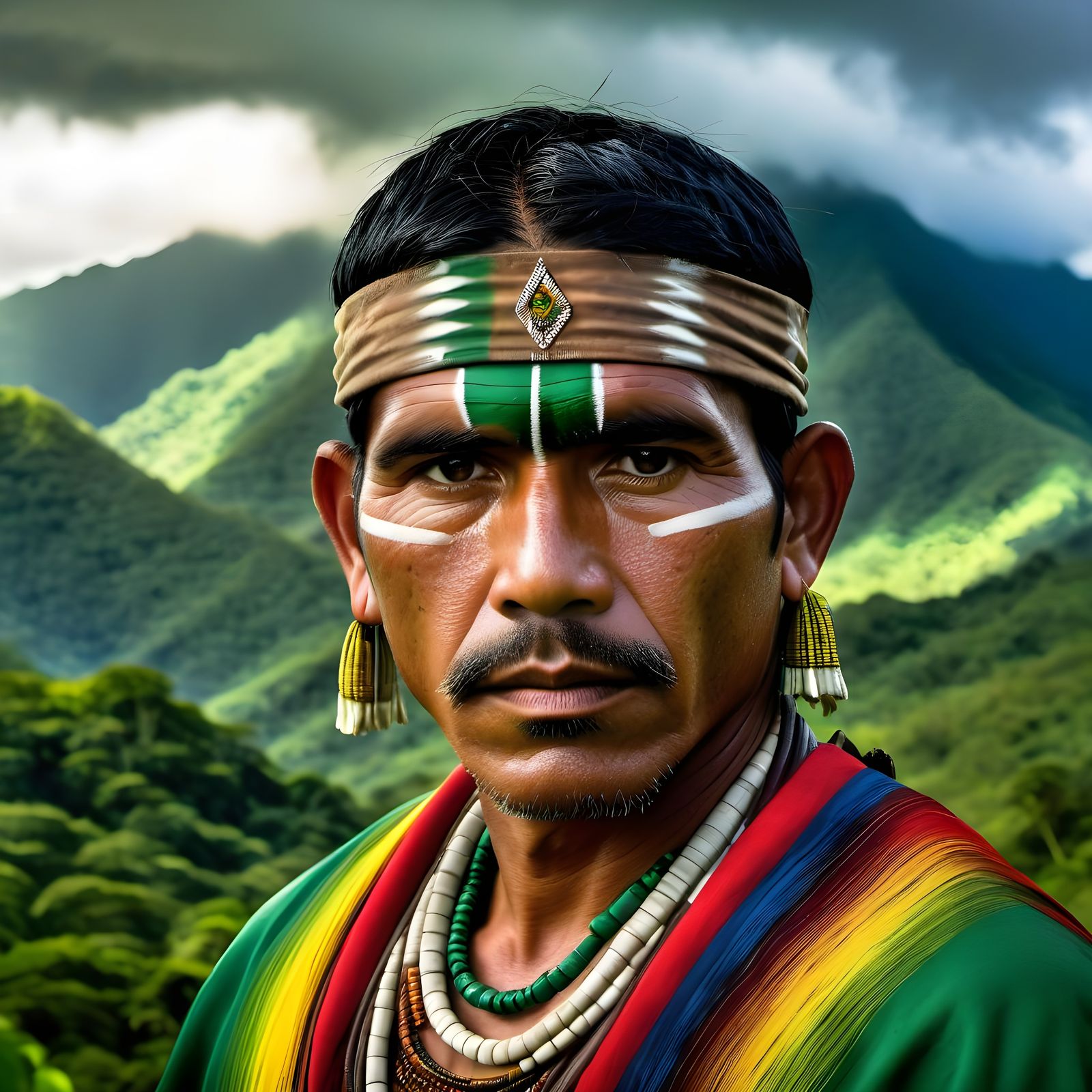 Guardian of Heritage: A Costa Rican Indigenous Spirit