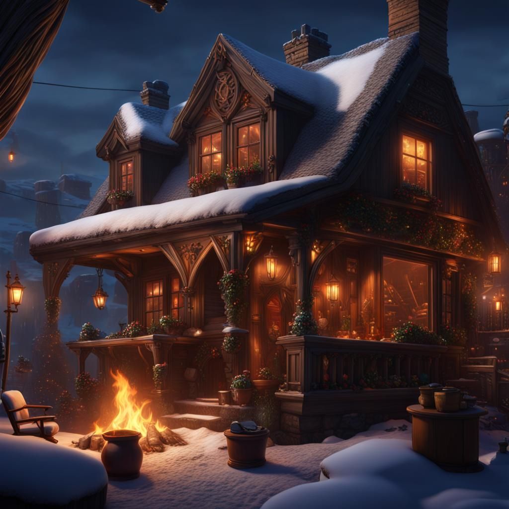 Cozy inn - AI Generated Artwork - NightCafe Creator