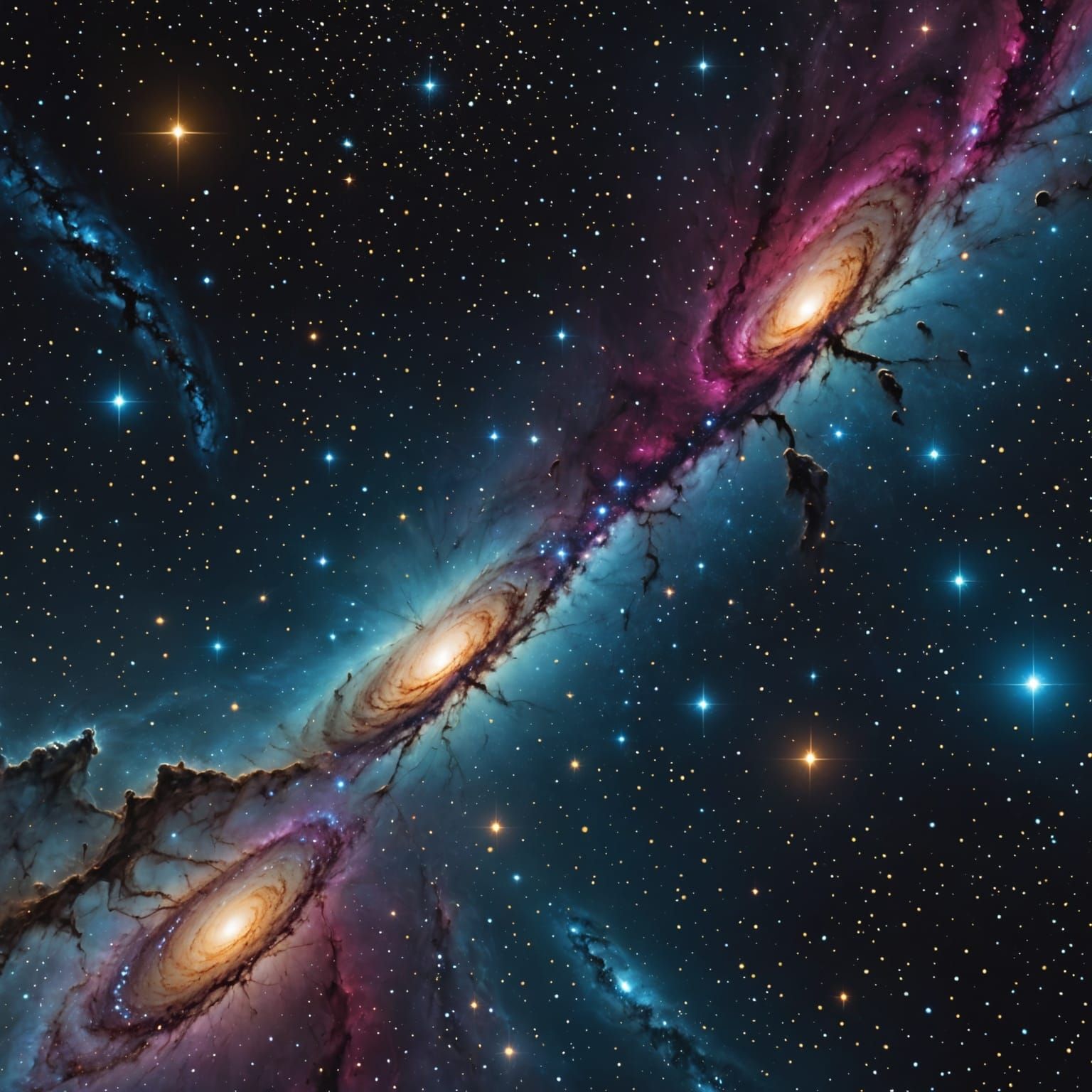 Intricate Fantasy Starfield in Deep Color - AI Art