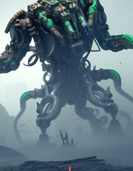 Cthulhu Mech (Ver 4) - AI Generated Artwork - NightCafe Creator