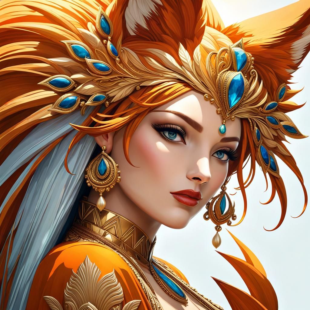 Insanely detailed photograph of elaborate and stunning gorgeous female ...