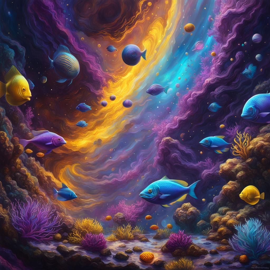Aether Aquariums, Aquarium tanks filled with different galaxies ...
