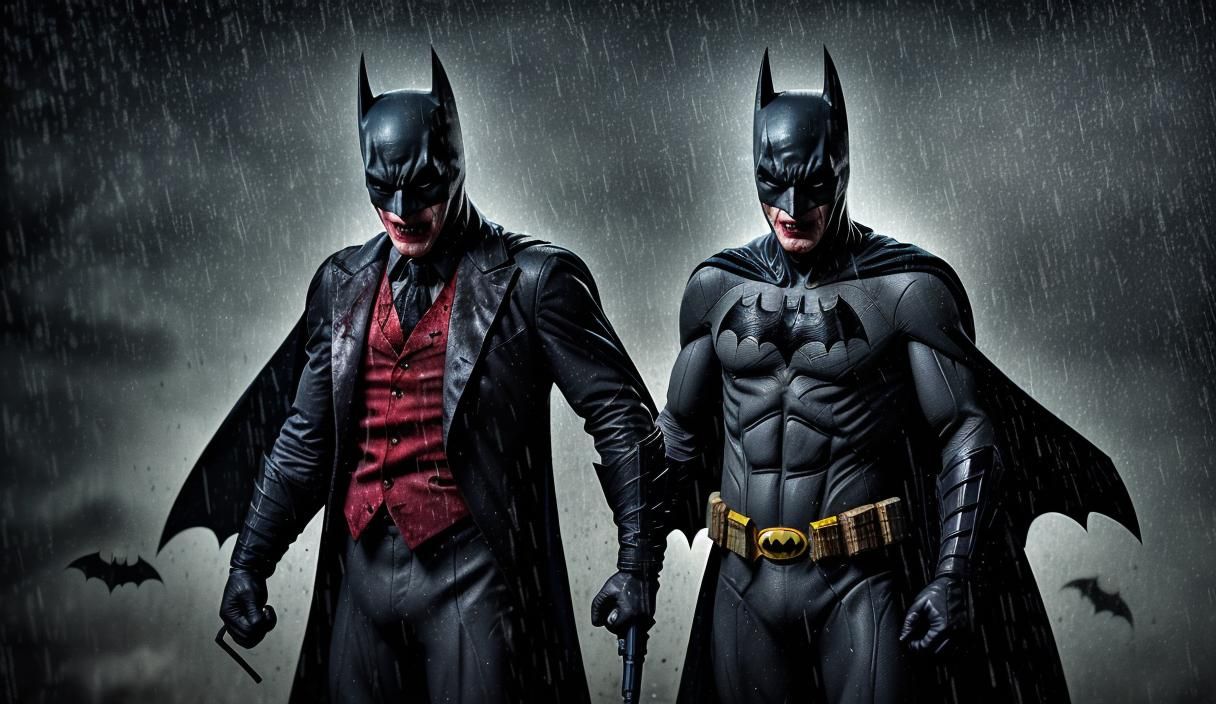 whose the real batman - AI Generated Artwork - NightCafe Creator