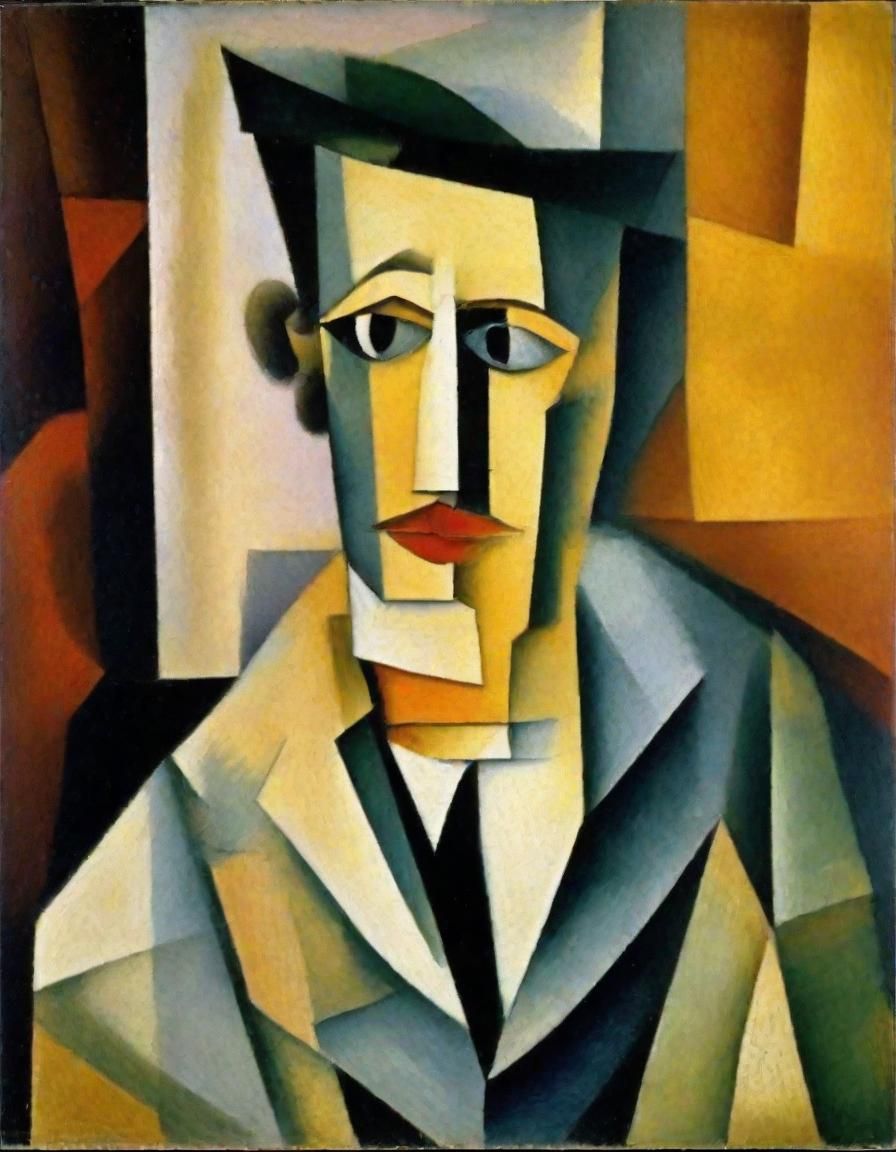 Cubism, portrait painted by Georges Braque, Juan Gris, jean metzinger ...