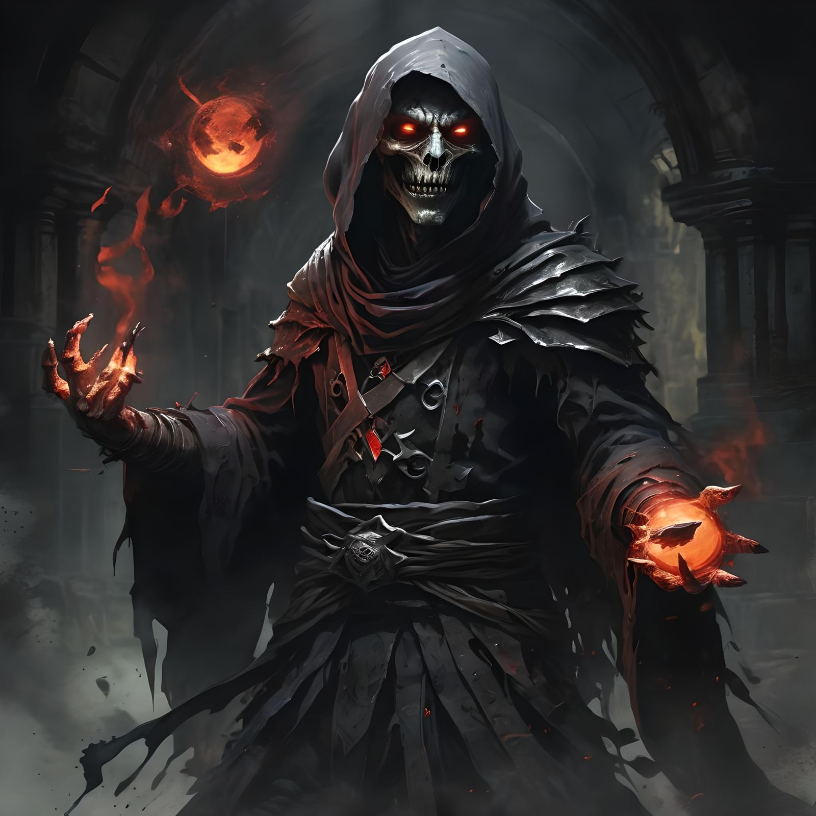 Middra - the powerful shadowy Undead sorcerer - AI Generated Artwork ...