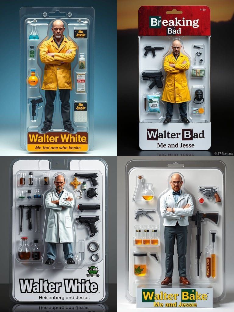Realistic Breaking Bad Action Figure in Vintage Pa... - AI Art