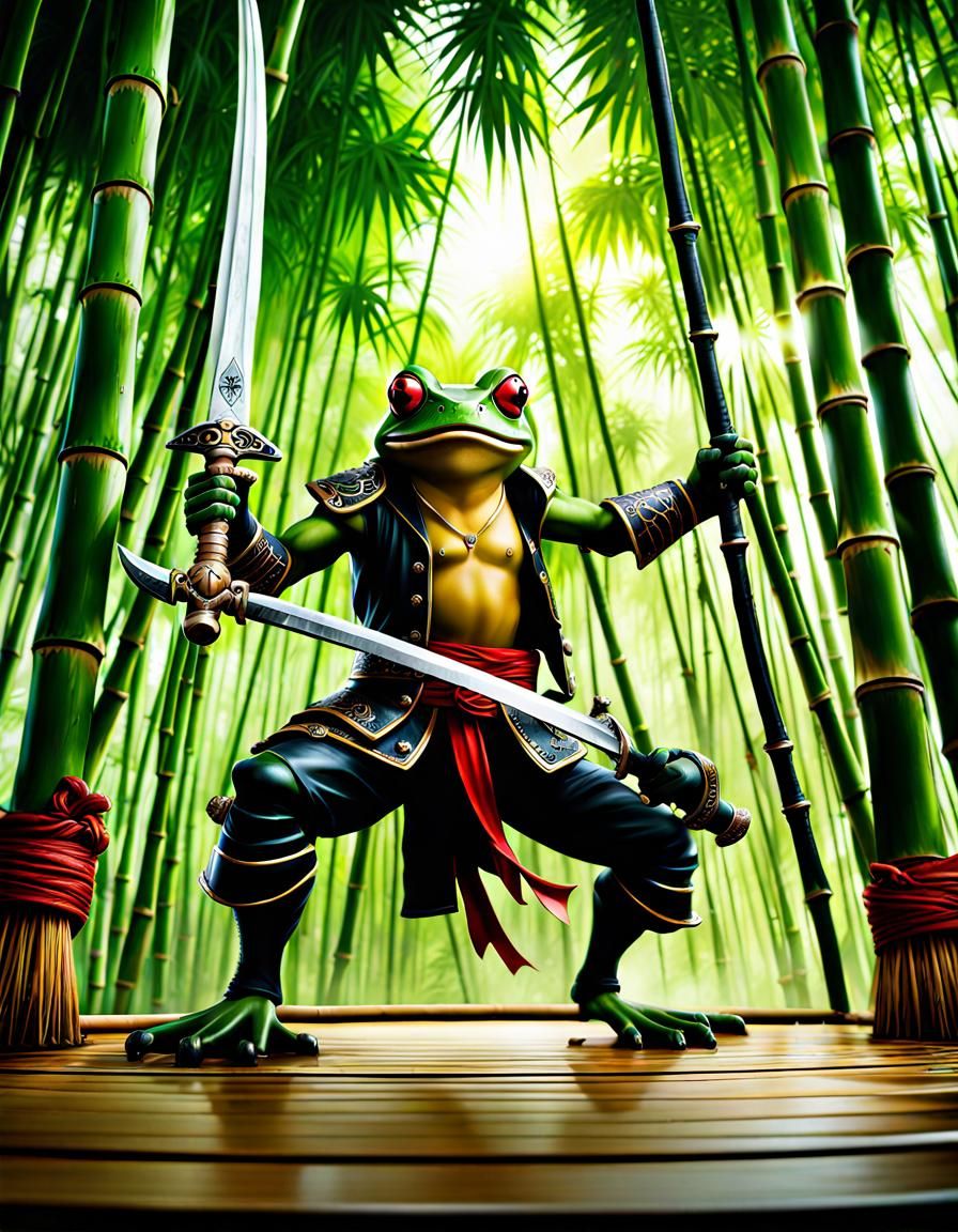 Frog Sword Warrior - AI Generated Artwork - NightCafe Creator