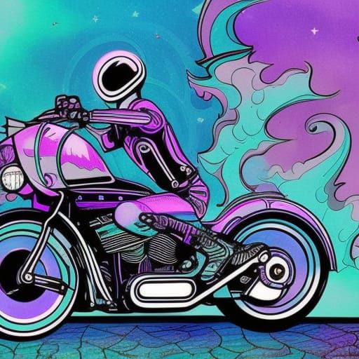 Vroooom vroooom Motorcycle - AI Generated Artwork - NightCafe Creator