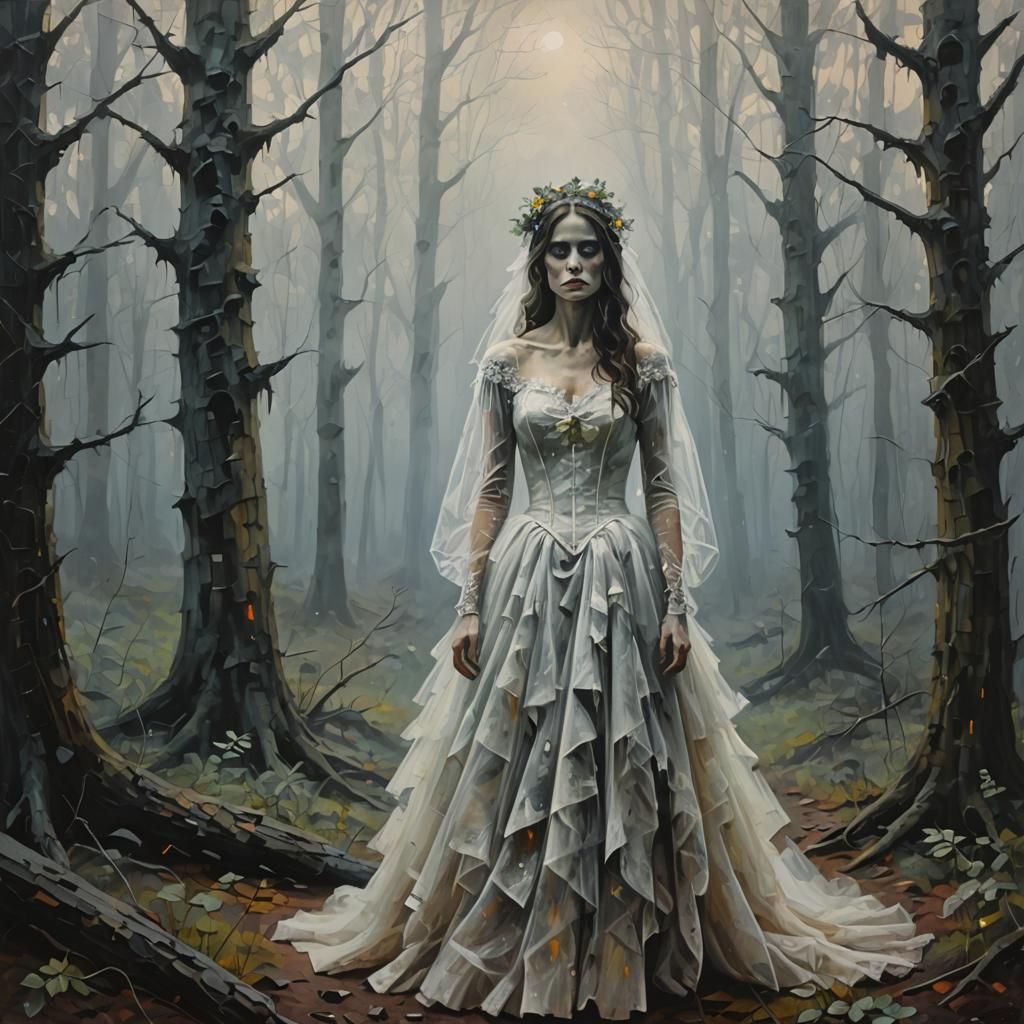Ghostly bride - AI Generated Artwork - NightCafe Creator