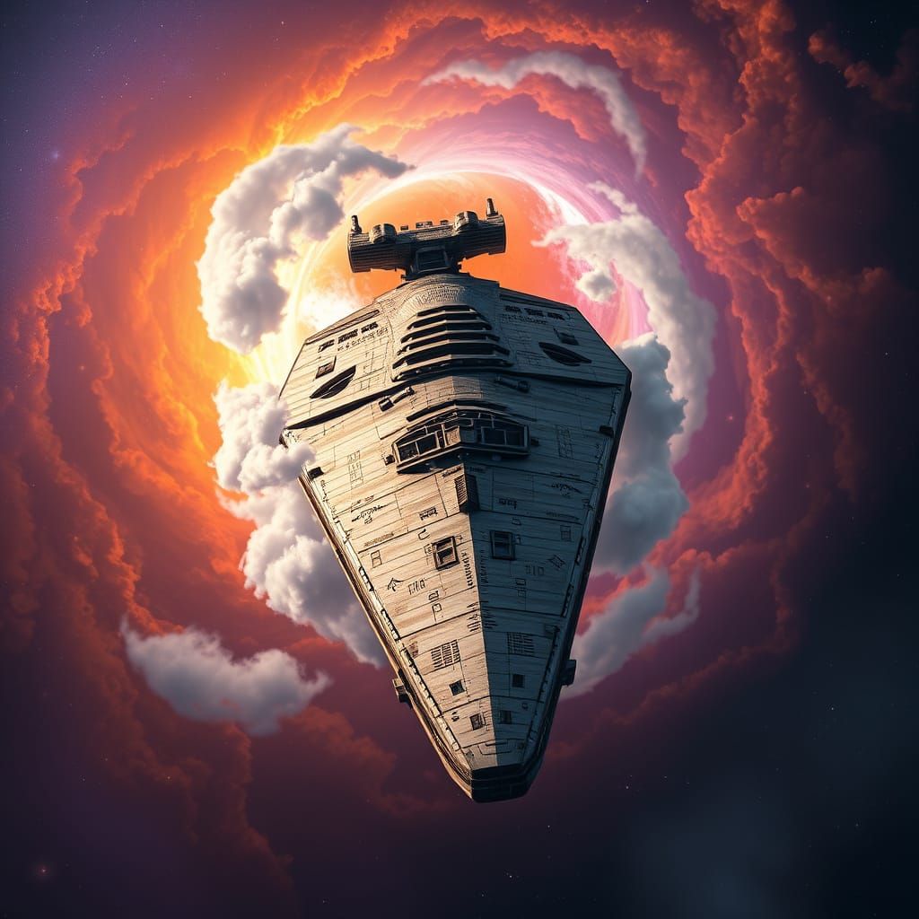 Star Destroyer - Ominous Star Destroyer Emerges from Cosmic ...