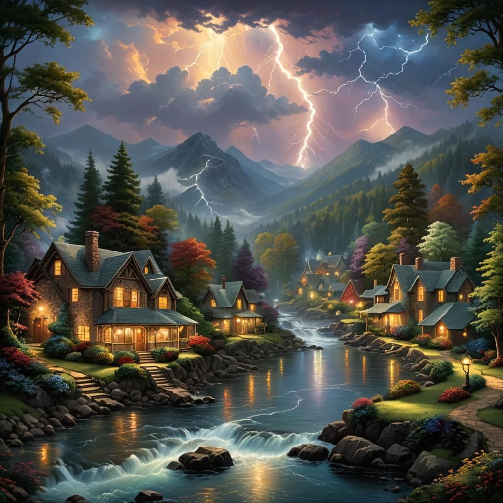 lights: astonishing: ultrarealistic: river: exotic: nebula: Thomas ...