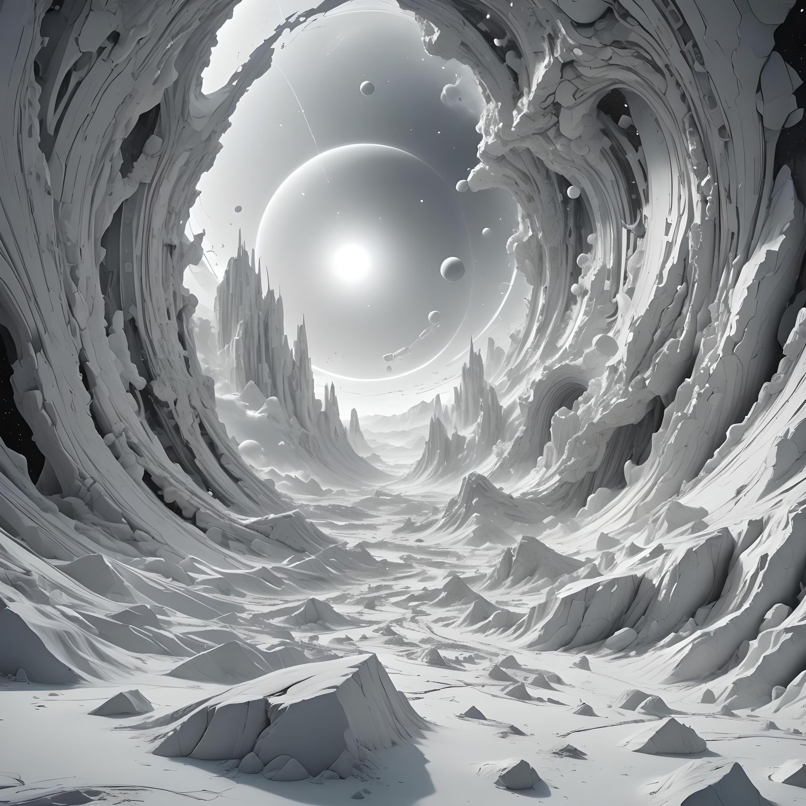 Monotone Space 04 - AI Generated Artwork - NightCafe Creator