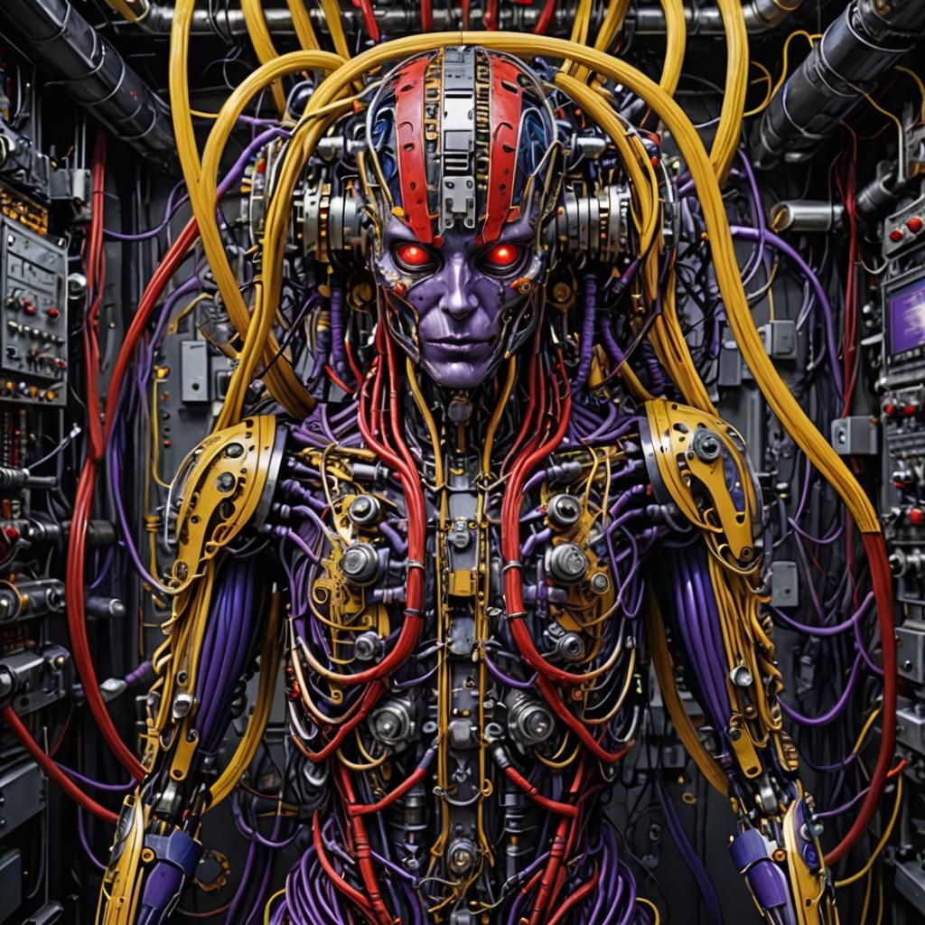 biomechanic man machine - AI Generated Artwork - NightCafe Creator