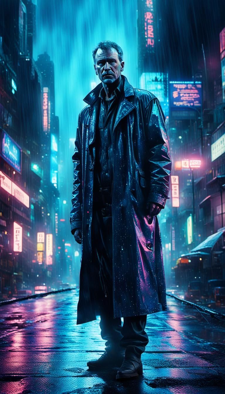 Cyberpunk Wanted Poster in Neon Noir Aesthetic - AI Art
