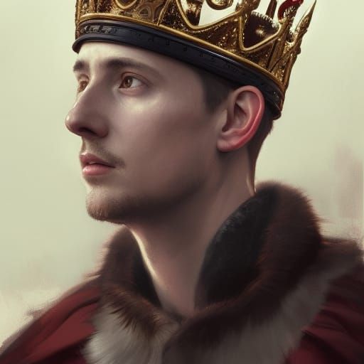 King Henry V of England, wearing crown. - AI Generated Artwork ...