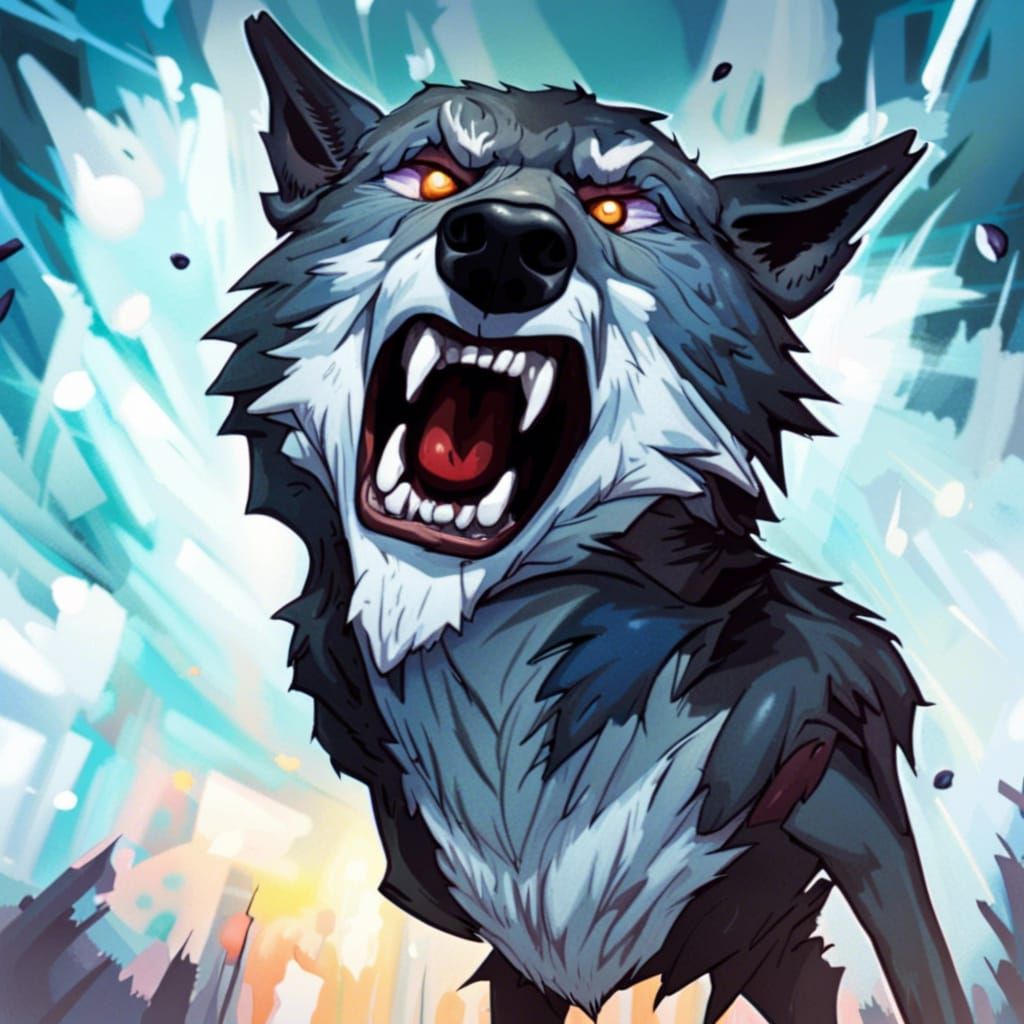Big bad wolf breathing down your neck scaring you at night - AI ...