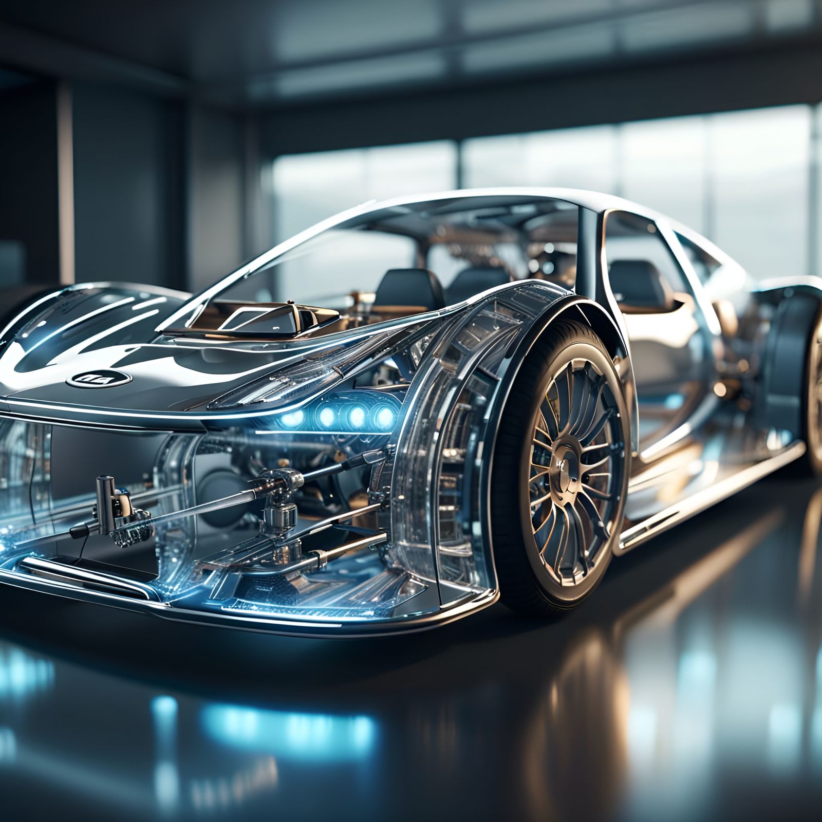 Glass Car 2.0 - AI Generated Artwork - NightCafe Creator