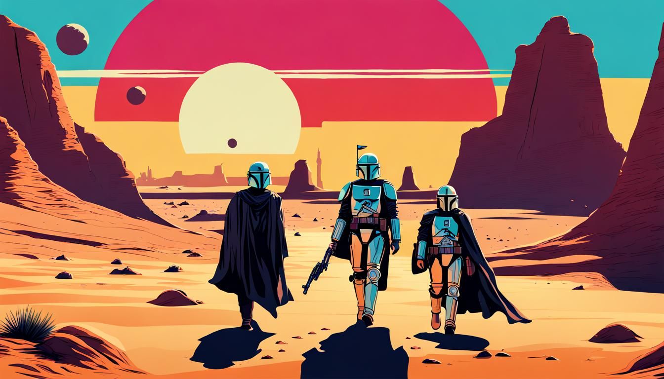 The Mandalorian: spaghetti western random poster - AI Generated Artwork ...
