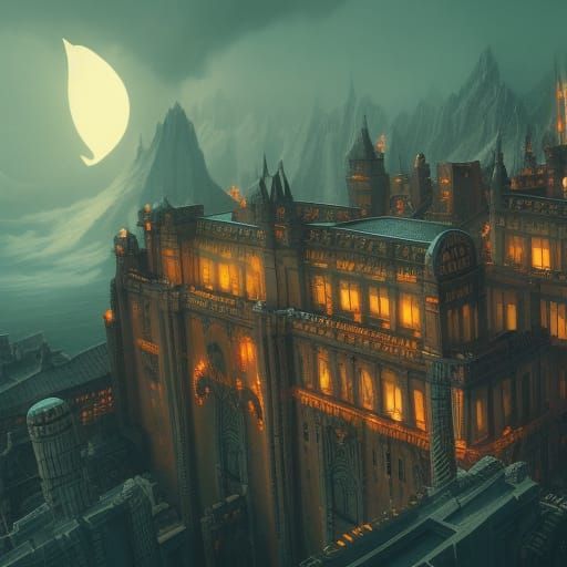 Wayne Manor by Wes Anderson - AI Generated Artwork - NightCafe Creator