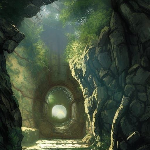 Natural portal, sunlight and shadow - AI Generated Artwork - NightCafe ...