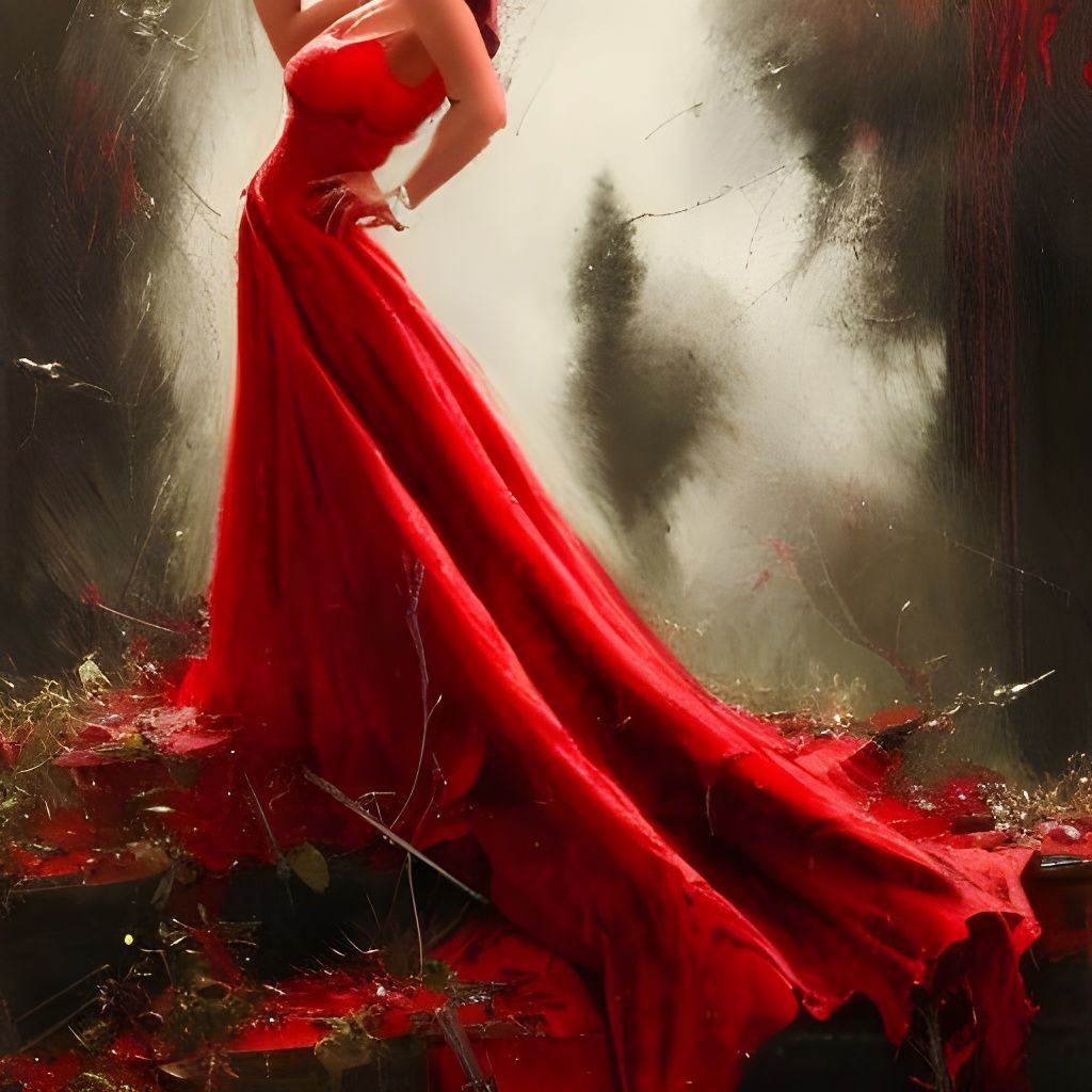 Devil In Red Dress (v) : Vamp - AI Generated Artwork - NightCafe Creator