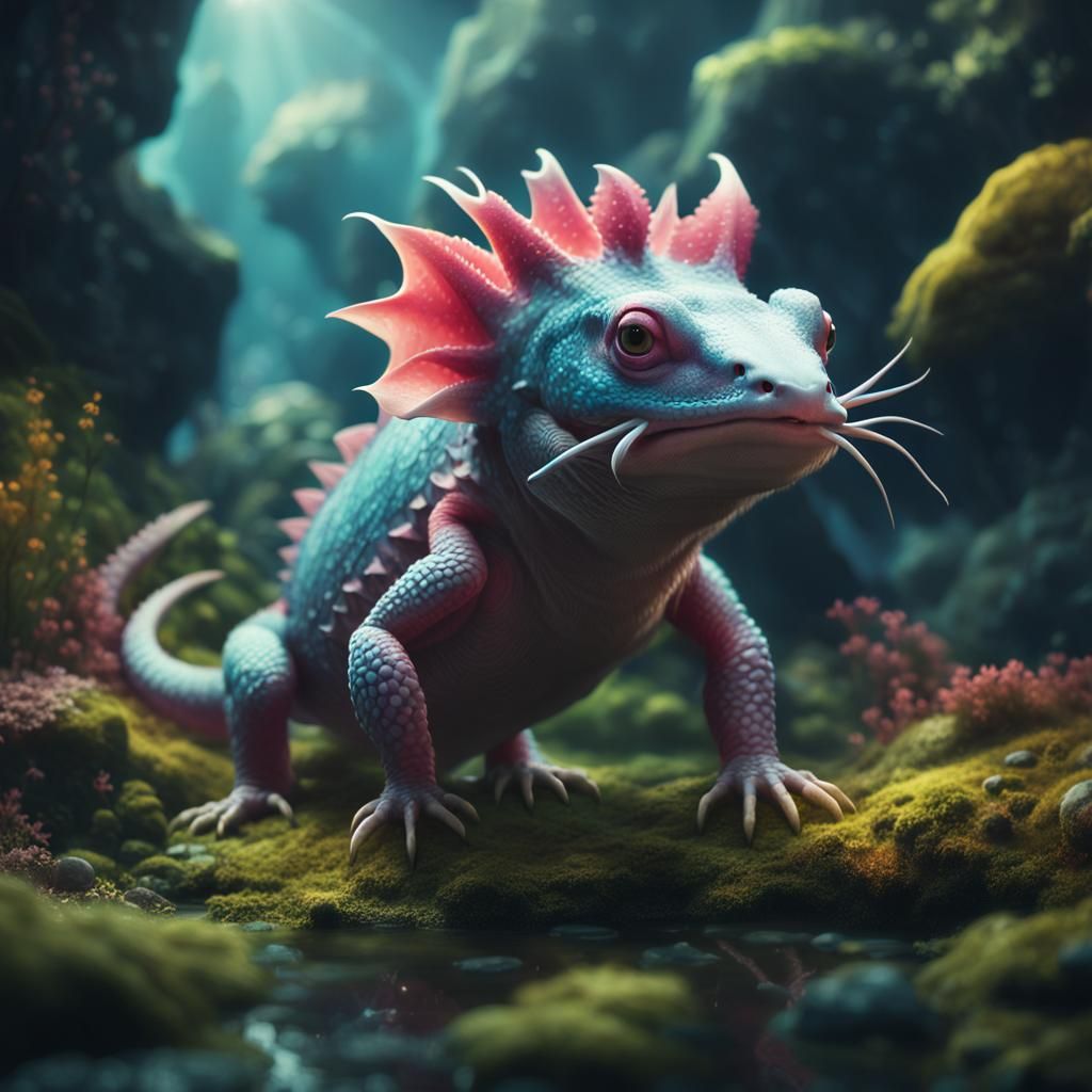 cute axolotl - AI Generated Artwork - NightCafe Creator