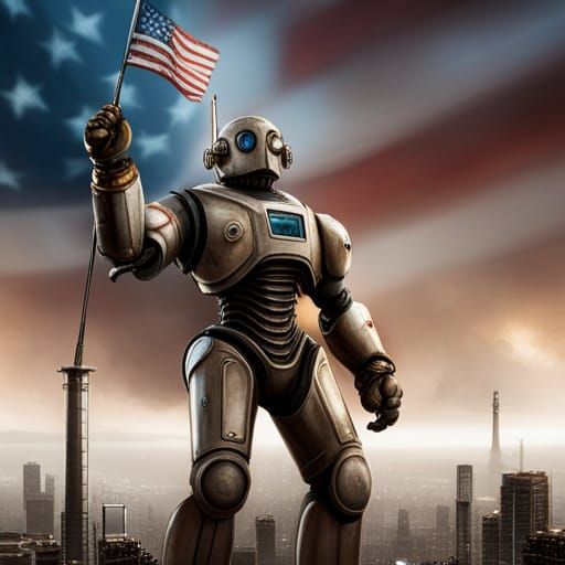 Liberty Prime Jr. - AI Generated Artwork - NightCafe Creator