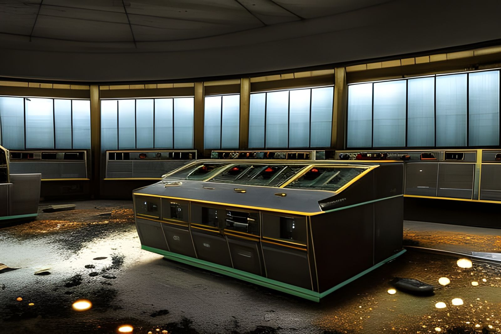 Abandoned Soviet Control Room of a Nuclear Power Plant - AI Generated ...