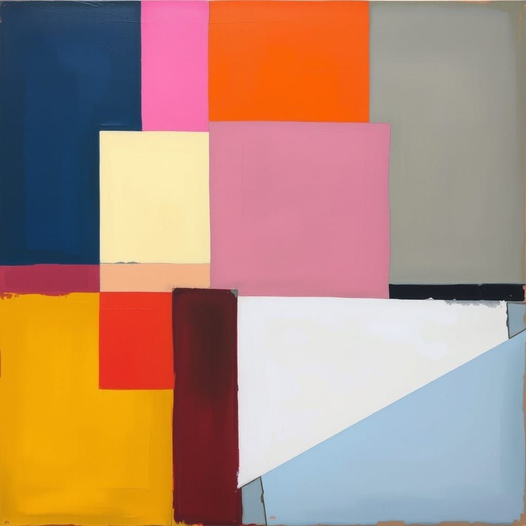 Mark Rothko art Soft colors with neon accent big shapes irregular ...