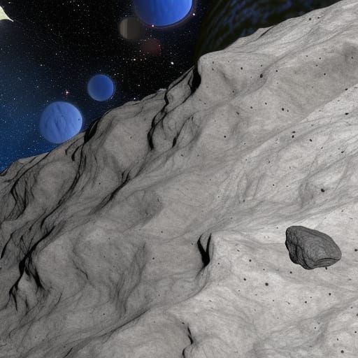A college campus on an asteroid - AI Generated Artwork - NightCafe Creator