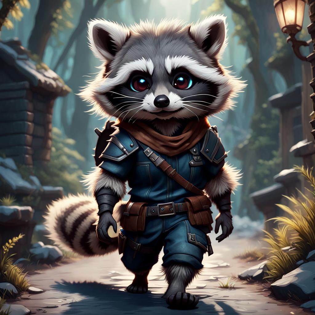 Raccoon Rogue - AI Generated Artwork - NightCafe Creator