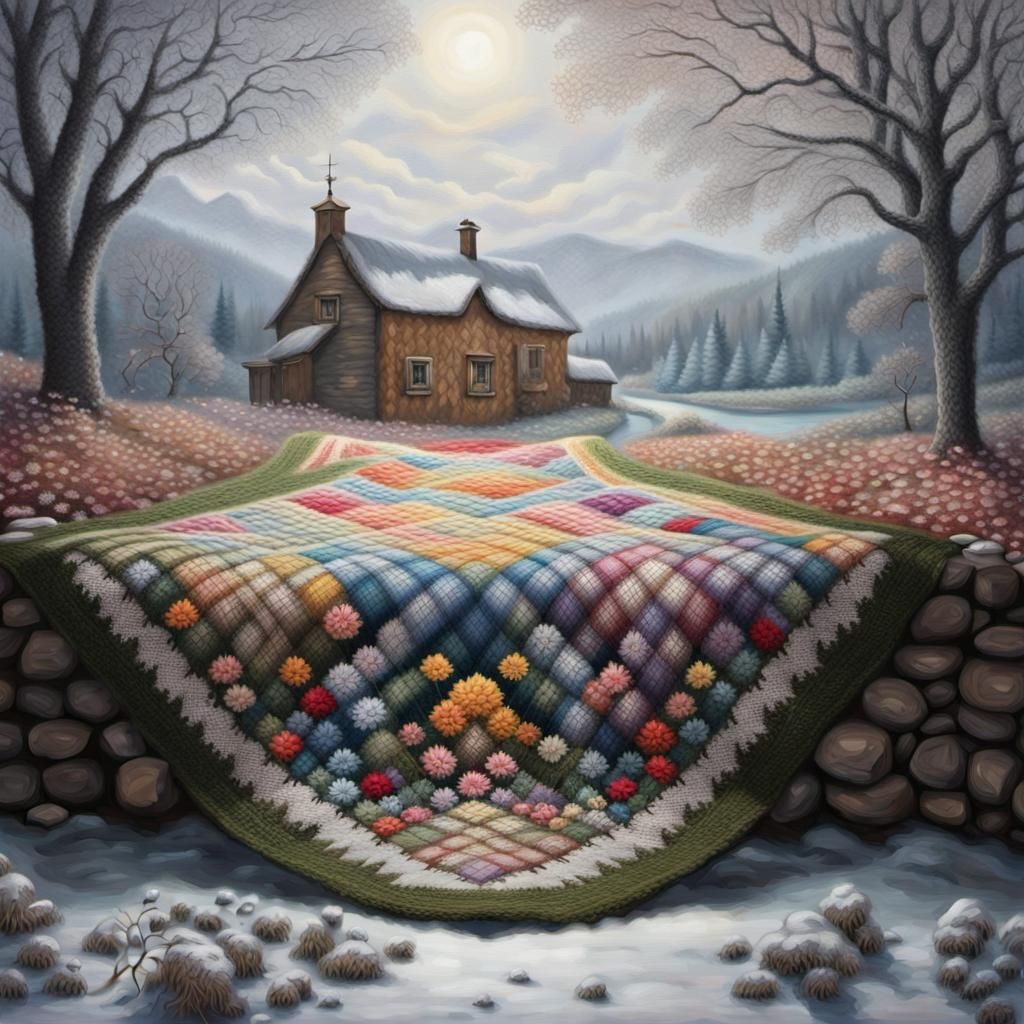 Knitted world 12 - AI Generated Artwork - NightCafe Creator