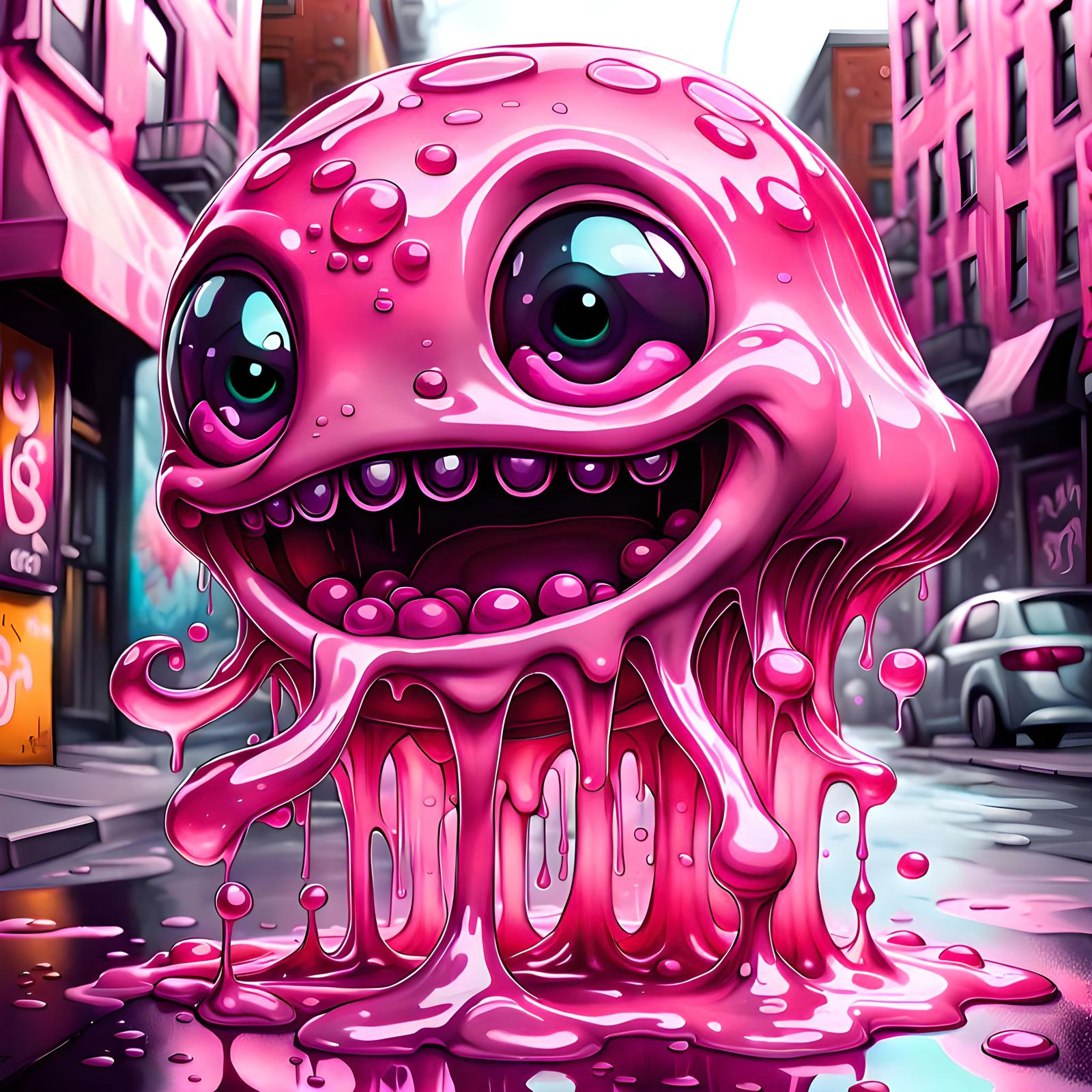 Happy jelly slimey's attack on wall street - AI Generated Artwork ...