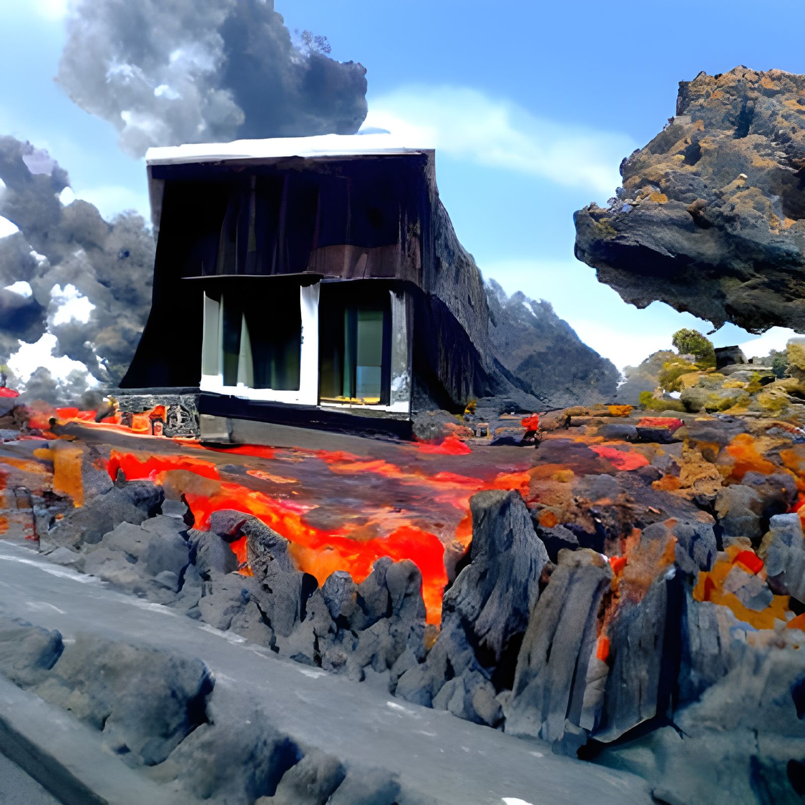 magma house - AI Generated Artwork - NightCafe Creator