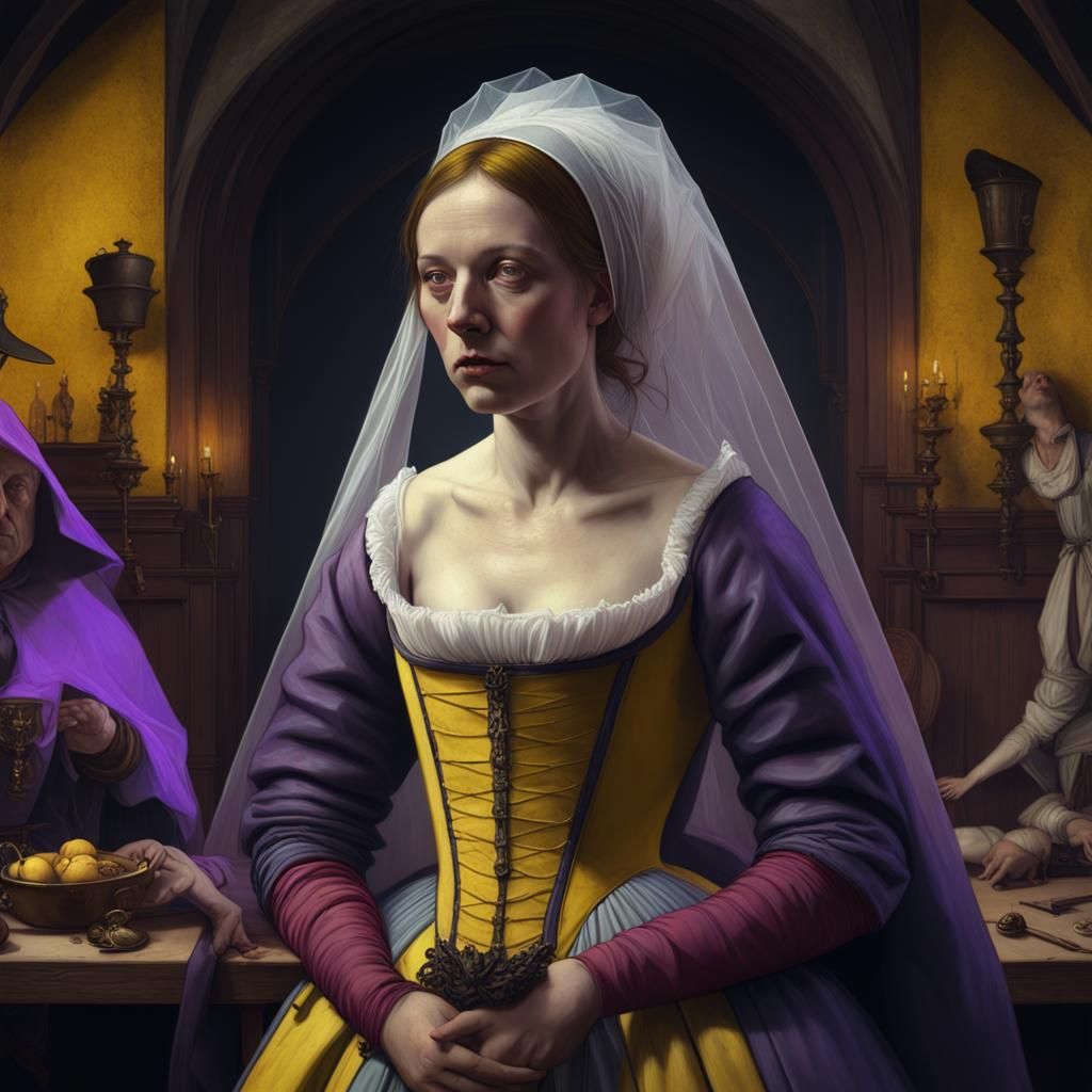 The Reluctant Bride by Hieronymus Bosch - AI Generated Artwork ...