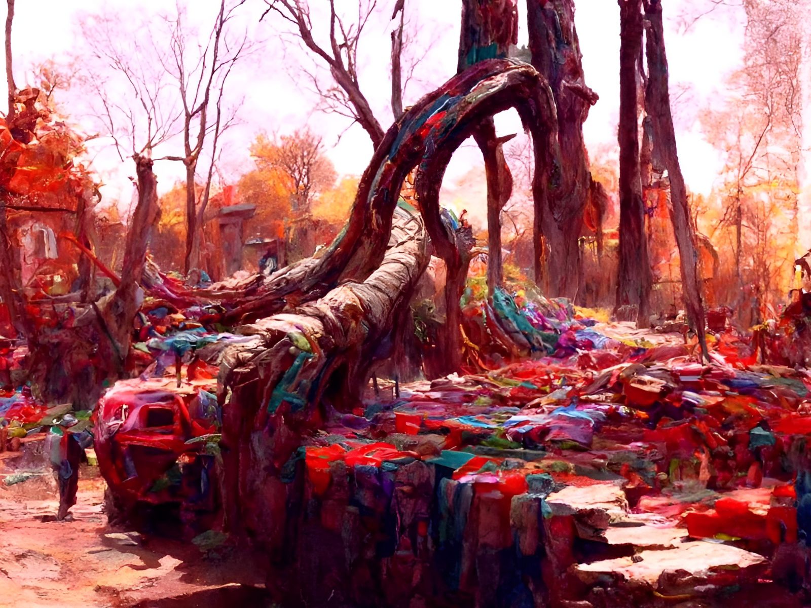 Tangled Trees - AI Generated Artwork - NightCafe Creator
