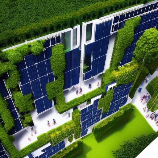 Futuristic green architecture - AI Generated Artwork - NightCafe Creator