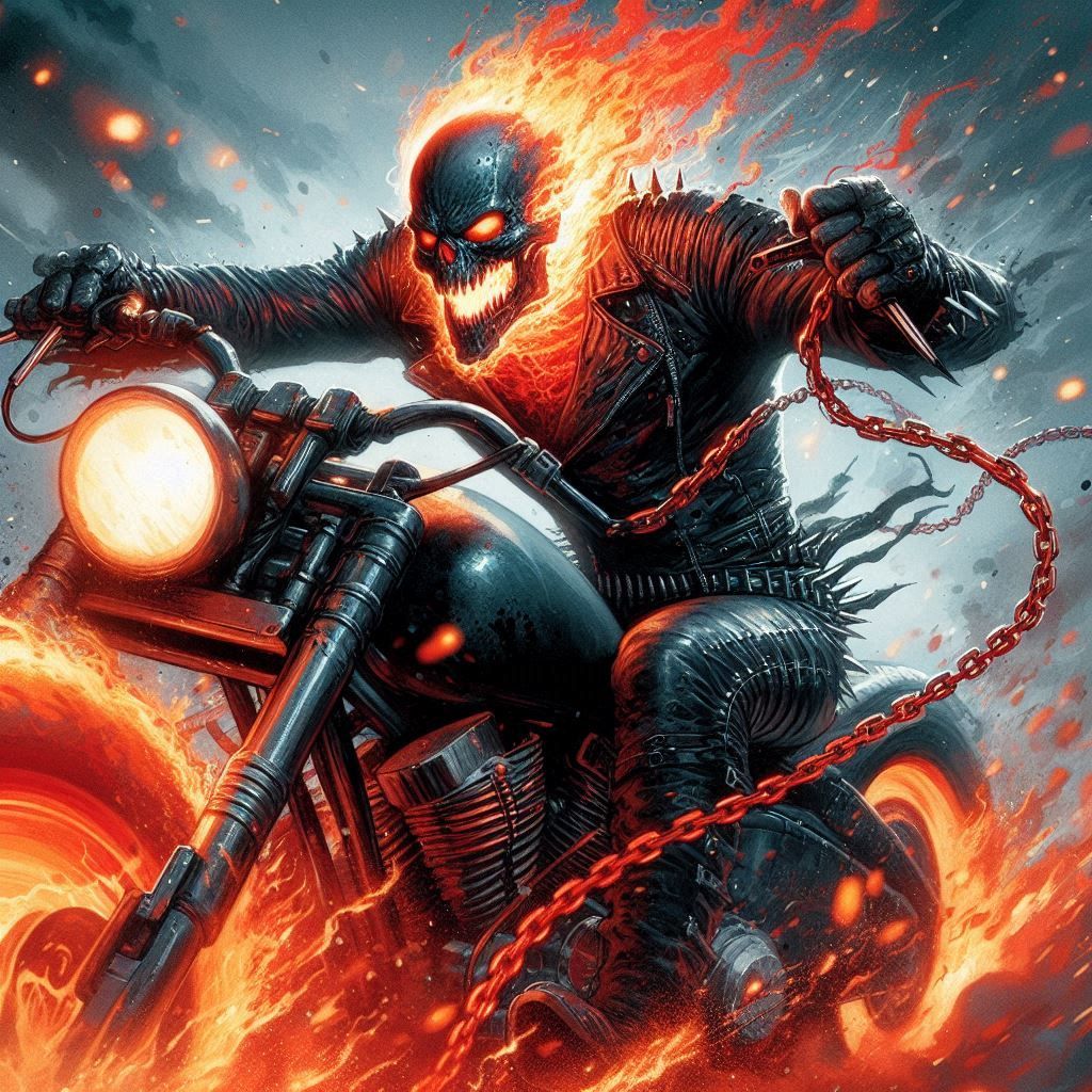 Ghost Rider - AI Generated Artwork - NightCafe Creator