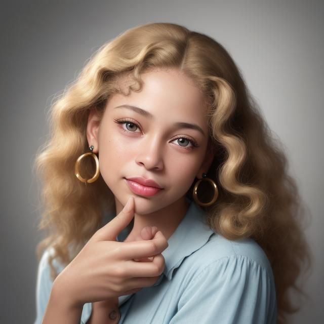 Black and White Mixed Race Girl - AI Generated Artwork - NightCafe Creator