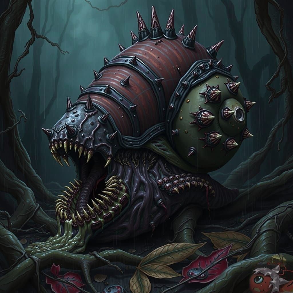 Terrifying snail - Mysterious Forest Floor in Decay